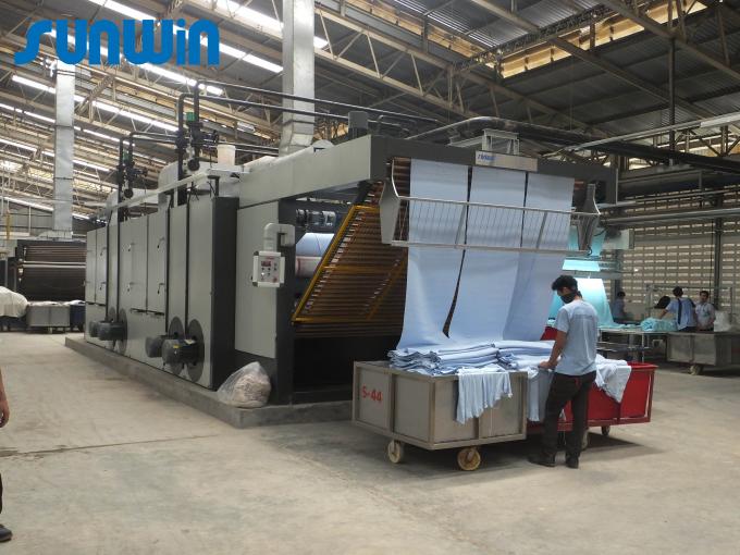 Tubular Dyeing Finishing 35T Textile Drying Machine Fabric Compactor Machine CE